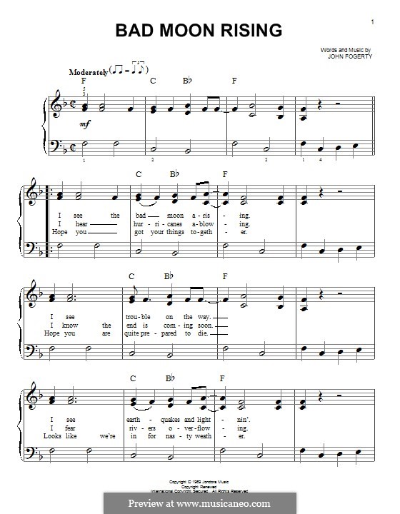 Bad Moon Rising (Creedence Clearwater Revival) por J.C. Fogerty em ...