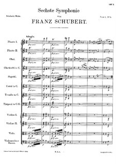 Symphony No.6 in C Major, D.589 por F. Schubert - Partituras on músicaNeo