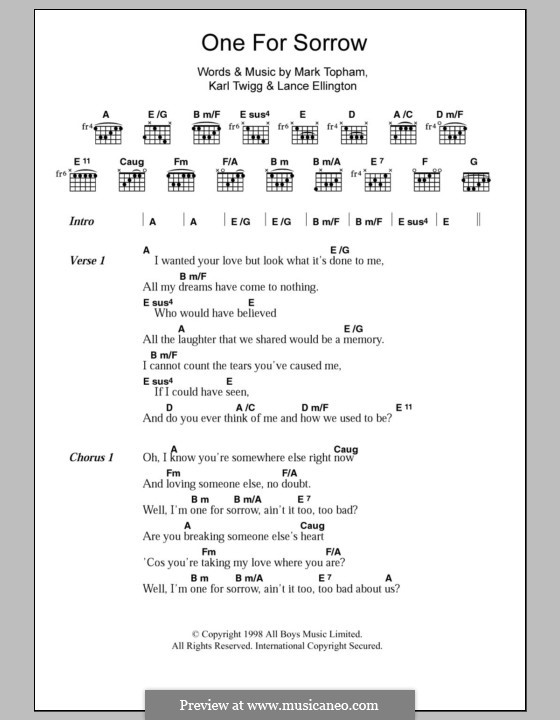 One for Sorrow (Steps) por K. Twigg, M. Topham, L. Ellington em músicaNeo