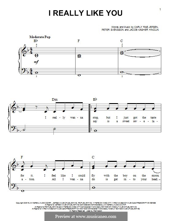 I Really Like You por J. Kasher Hindlin, P. Svensson, C.R. Jepsen em ...