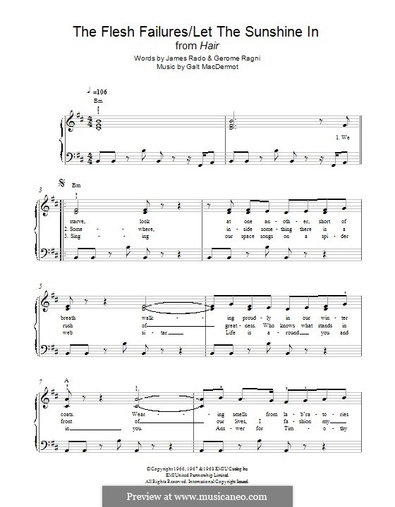 The Flesh Failures/Let the Sunshine in (from Hair) por G. MacDermot em músicaNeo