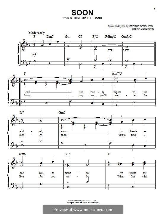 Soon por G. Gershwin - Partituras on músicaNeo