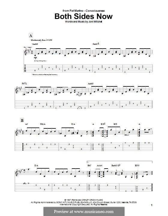 Both Sides Now por J. Mitchell - Partituras on músicaNeo