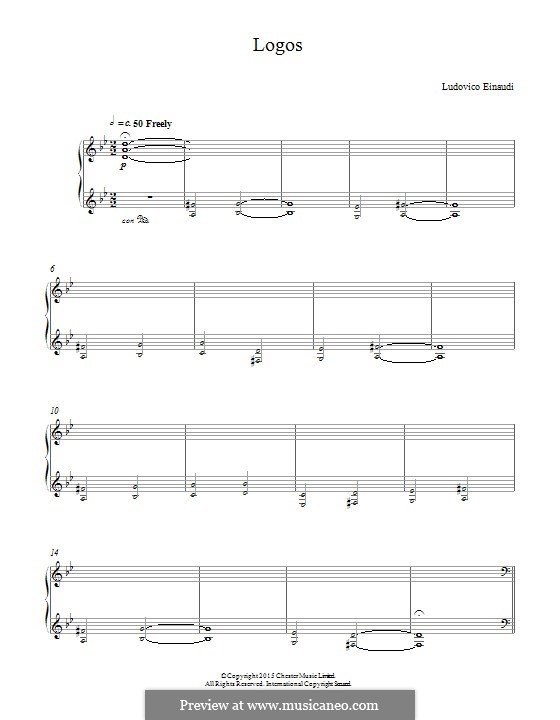 Logos por L. Einaudi - Partituras on músicaNeo