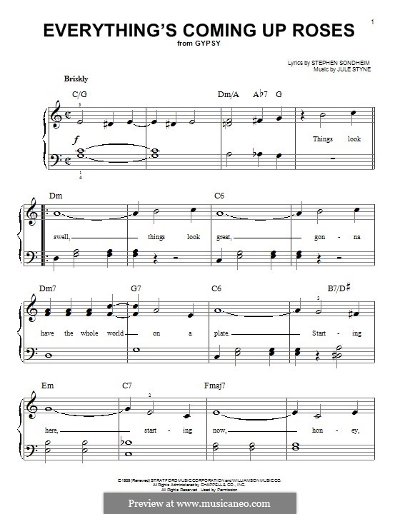 Everything's Coming Up Roses por J. Styne, S. Sondheim em músicaNeo