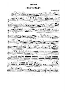 Scherzino for Three Violins, Op.25 por C. Mikuli - Partituras on músicaNeo