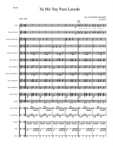 Ya Me Voy Para Laredo for Elementary Mariachi Orff Ensemble por ...