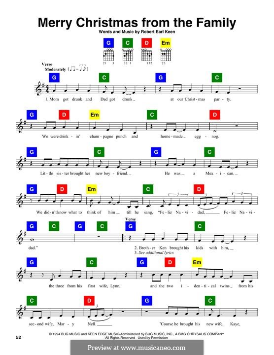 Merry Christmas from the Family por R.E. Keen - Partituras on músicaNeo