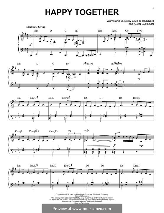Happy Together (The Turtles) por A. Gordon, G. Bonner em músicaNeo