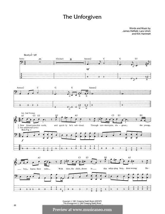 The Unforgiven (Metallica) por J. Hetfield, K. Hammett, L. Ulrich em ...