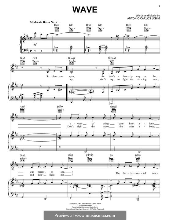 Wave por A.C. Jobim - Partituras on músicaNeo