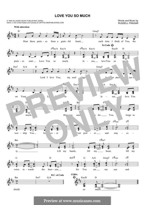 Love You So Much por R. Fragar - Partituras on músicaNeo