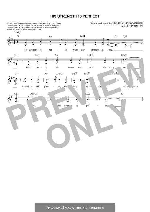 His Strength Is Perfect por J. Salley - Partituras on músicaNeo