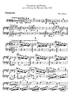 Variations and Fugue on Theme by Mozart for Orchestra, Op.132 por M. Reger em músicaNeo