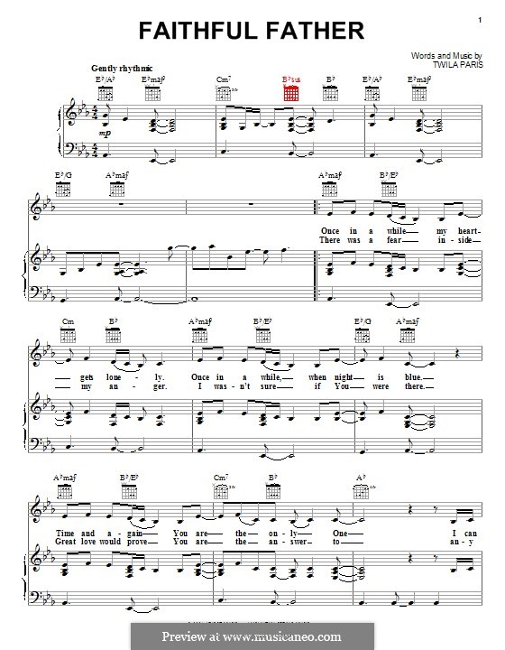 Faithful Father por T. Paris - Partituras on músicaNeo