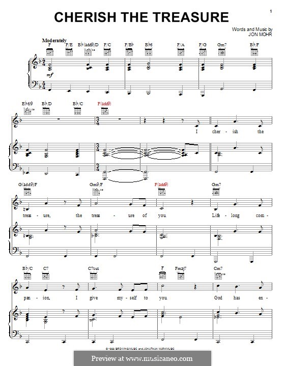 Cherish the Treasure por J. Mohr - Partituras on músicaNeo