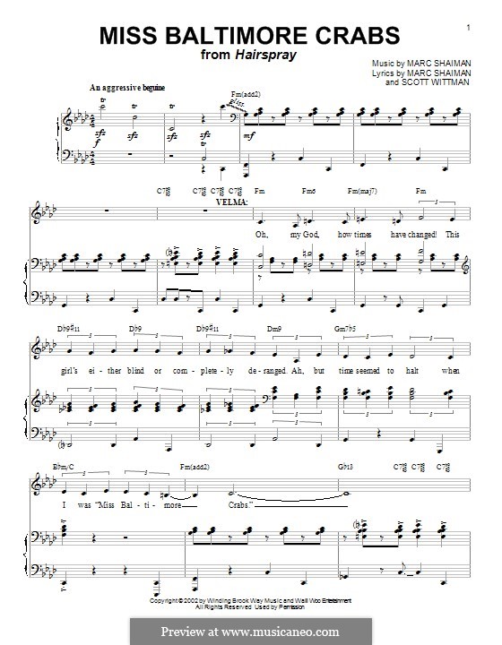 Miss Baltimore Crabs (from Hairspray) por M. Shaiman em músicaNeo