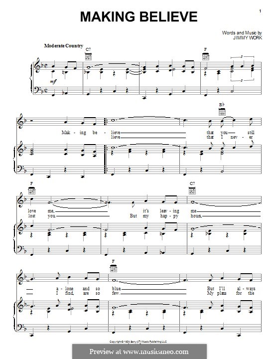 Making Believe por J. Work - Partituras on músicaNeo