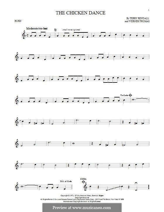 The Chicken Dance por W. Thomas, T. Rendall - Partituras on músicaNeo