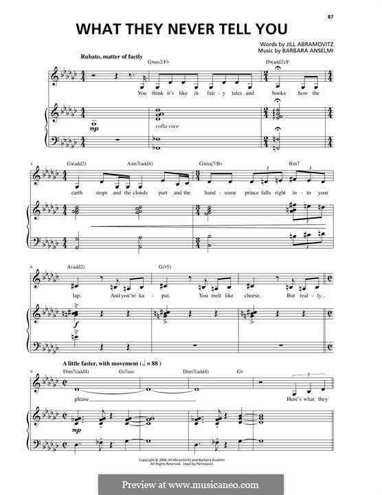 What They Never Tell You por B. Anselmi - Partituras on músicaNeo