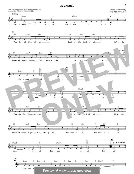 Emmanuel por M.W. Smith - Partituras on músicaNeo