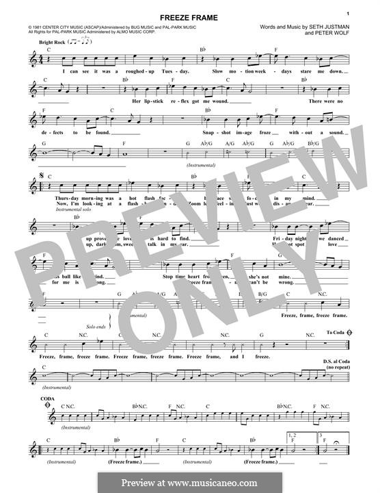 Freeze Frame (The J. Geils Band) por P. Wolf, S. Justman em músicaNeo
