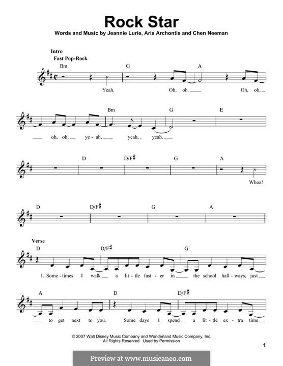 Rock Star (Hannah Montana) por A. Archontis, C. Neeman, J. Lurie em ...