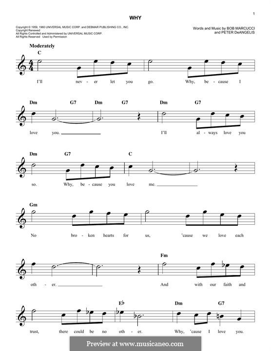 Why (Frankie Avalon) por B. Marcucci, P. DeAngelis em músicaNeo