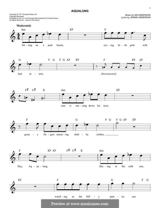 Aqualung (Jethro Tull) por I. Anderson, J. Anderson em músicaNeo