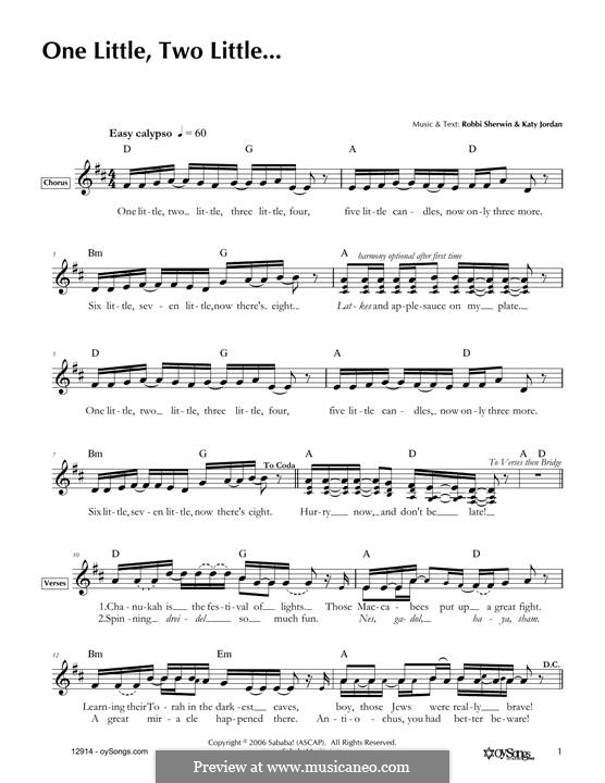 One Little, Two Little por R. Sherwin, K. Jordan - Partituras on músicaNeo