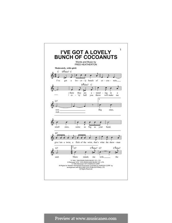 I've Got a Lovely Bunch of Coconuts (Danny Kaye) por F. Heatherton em músicaNeo