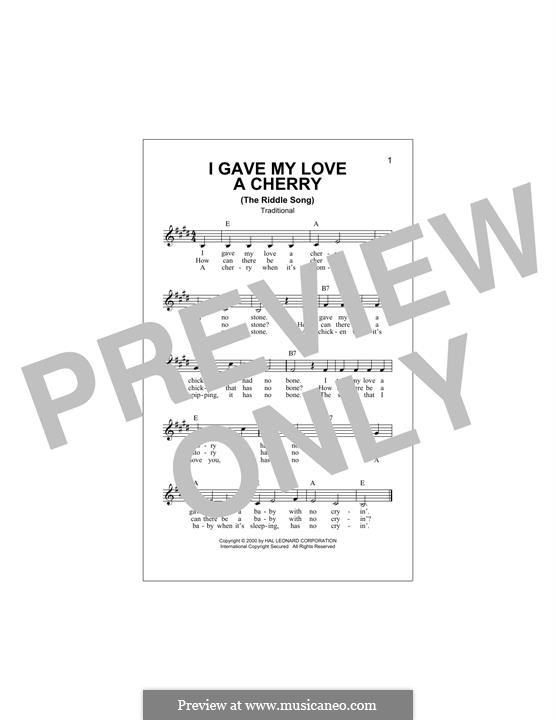 I Gave My Love a Cherry (The Riddle Song) por folklore em músicaNeo