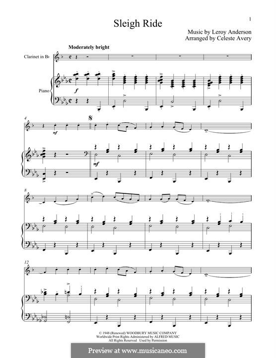 Sleigh Ride por L. Anderson - Partituras on músicaNeo