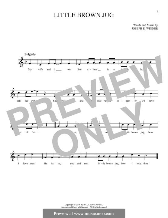 Little Brown Jug por J.E. Winner - Partituras on músicaNeo