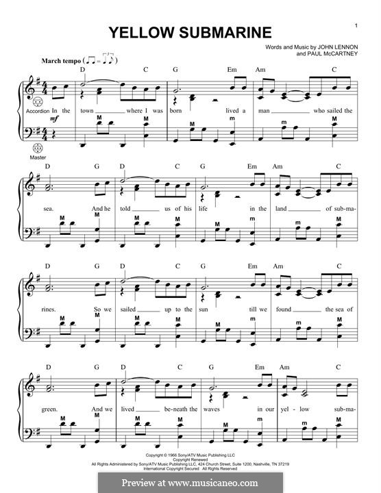 Yellow Submarine (The Beatles) por J. Lennon, P. McCartney em músicaNeo