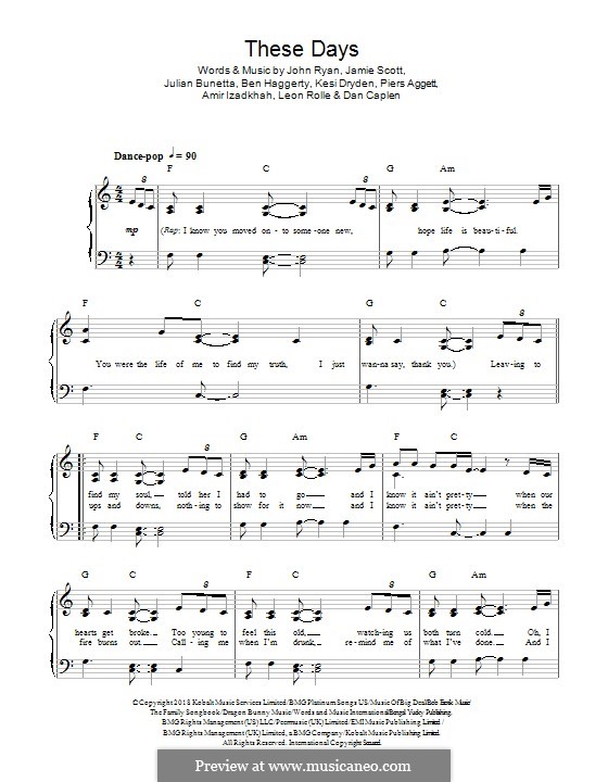 These Days (feat. Macklemore) por J. Bunetta, B. Haggerty, J. Scott, K ...