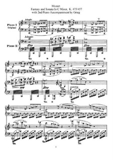 Fantasia No.4 in C Minor and Sonata No.14 in C Minor, K.475, 457 por W ...