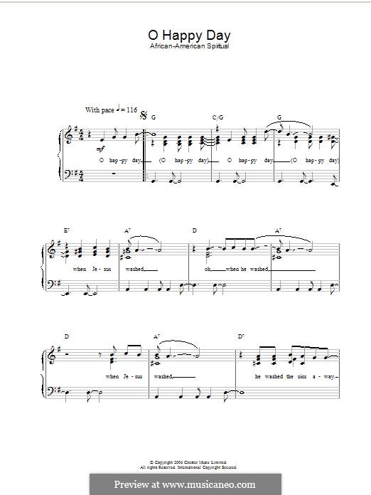 O happy Day por folklore - Partituras on músicaNeo