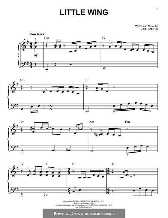 Little Wing por J. Hendrix - Partituras on músicaNeo