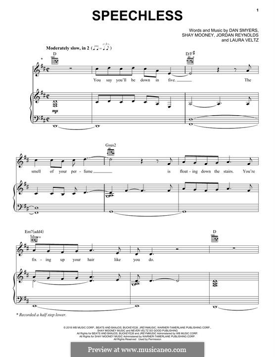 Speechless (Dan + Shay) por S. Mooney, D. Smyers, L. Veltz, J. Reynolds ...