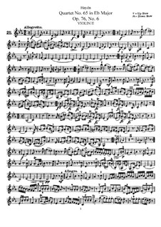 String Quartet No.65 in E Flat Major, Hob.III/80 Op.76 No.6 por J. Haydn em músicaNeo