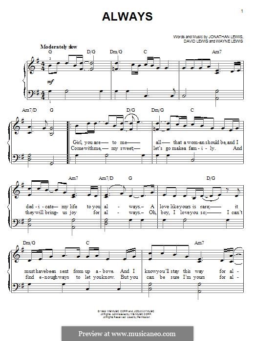 Always (Atlantic Starr) por D. Lewis, J. Lewis, W. Lewis em músicaNeo
