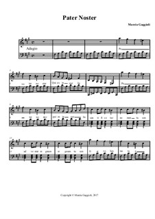 Pater Noster por M. Gaggioli - Partituras on músicaNeo