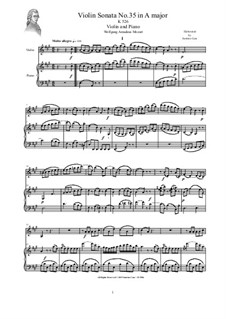 Sonata for Violin and Piano No.35 in A Major, K.526 por W.A. Mozart em músicaNeo