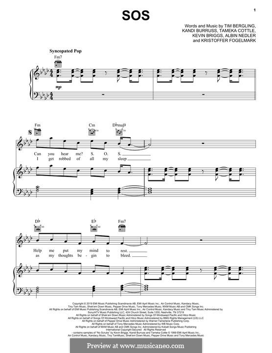 SOS (Avicii) por K. Burruss, K. Briggs, T. Cottle, K. Fogelmark, A ...