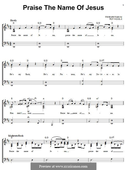 Praise the Name of Jesus por R. Hicks, Jr. - Partituras on músicaNeo
