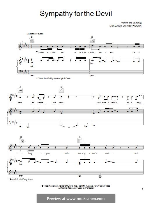 Sympathy for the Devil (The Rolling Stones) por K. Richards, M. Jagger ...