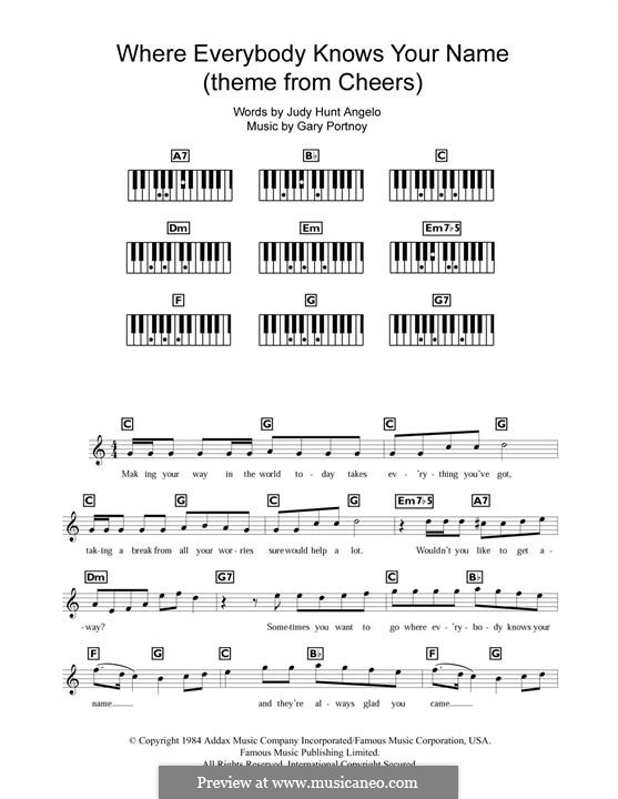 Where Everybody Knows Your Name (theme from Cheers) por G. Portnoy, J.H ...