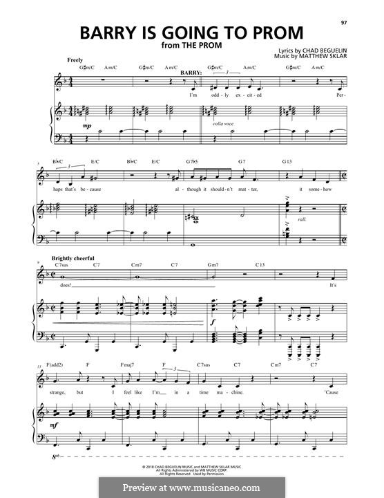 Barry Is Going To Prom (from The Prom: A New Musical) por M. Sklar em ...