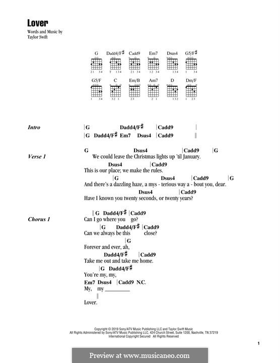 Lover por T. Swift - Partituras on músicaNeo